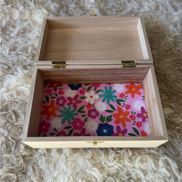 Accessories | Custom Wooden Name Box With Floral Design | Poshmark